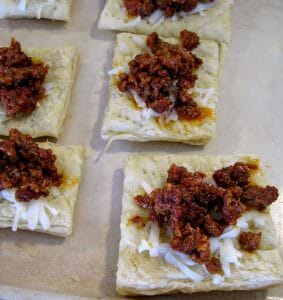 Cheesy Mexican Chorizo Puff Pastry Tarts - Rants From My Crazy Kitchen