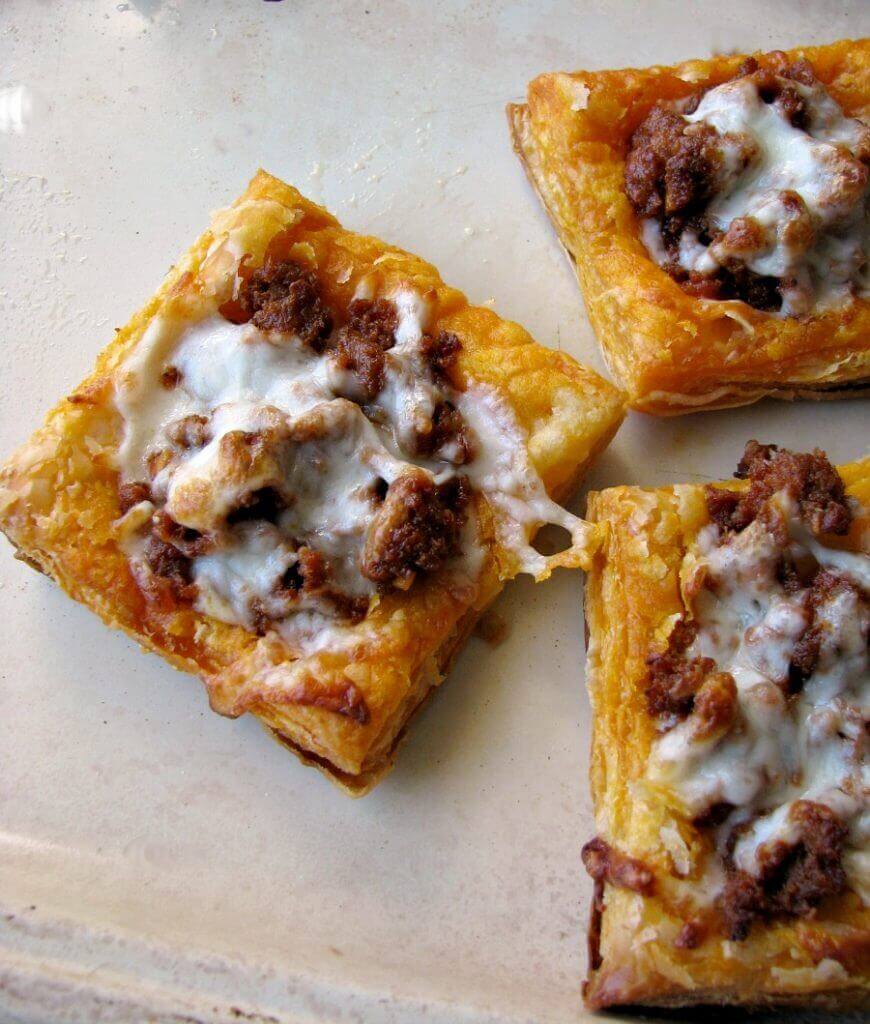 Cheesy Mexican Chorizo Puff Pastry Tarts - Rants From My Crazy Kitchen