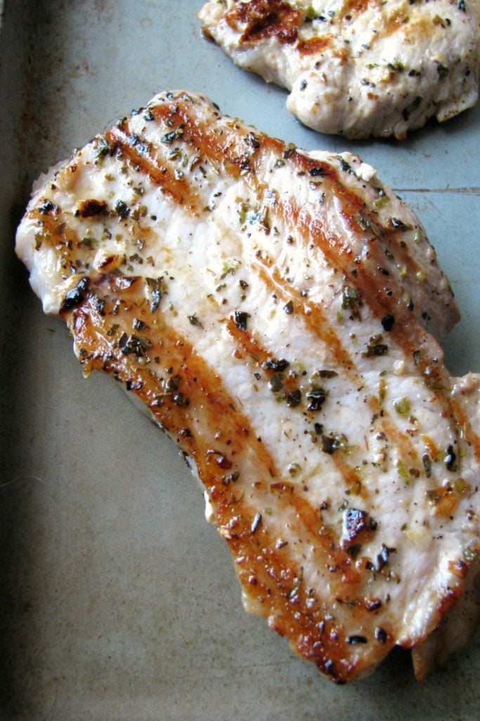 Garlic Herb Grilled Pork Chops - Rants From My Crazy Kitchen